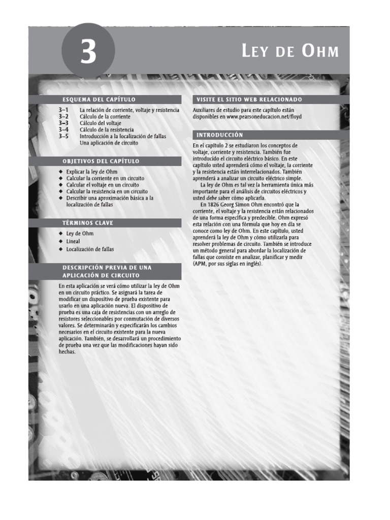 Cap 3 Ley de Ohm Floyd | PDF