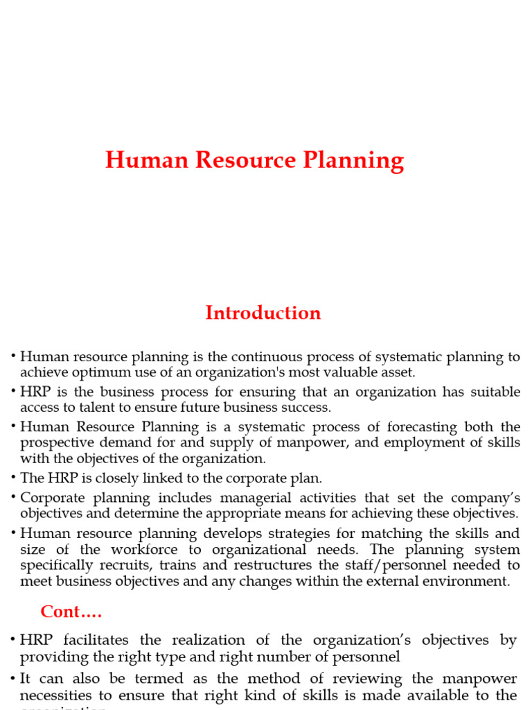HR Planning | Download Free PDF | Human Resources | Human Resource Management