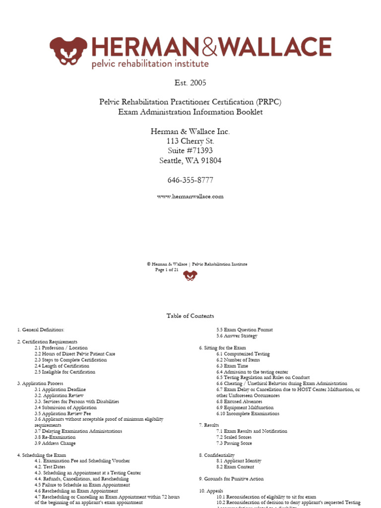 PRPC Exam Administration Guide | PDF | Identity Document | Credit Card