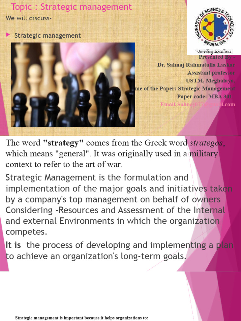 Share STR Mangt Concept | PDF | Strategic Management | Strategic Planning