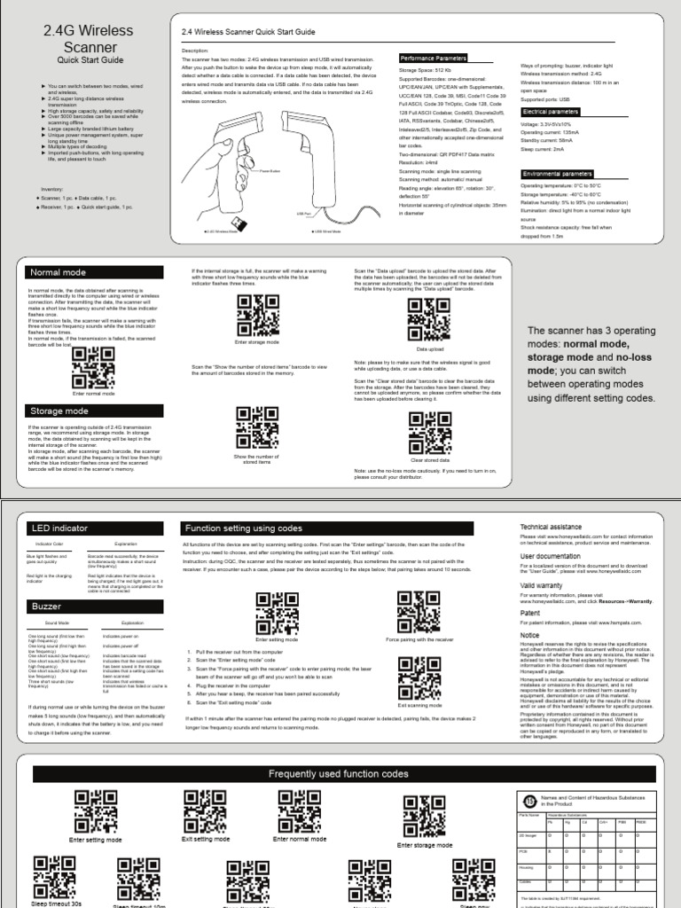 OH4502 Quick Start Guide - EN | PDF | Image Scanner | Barcode