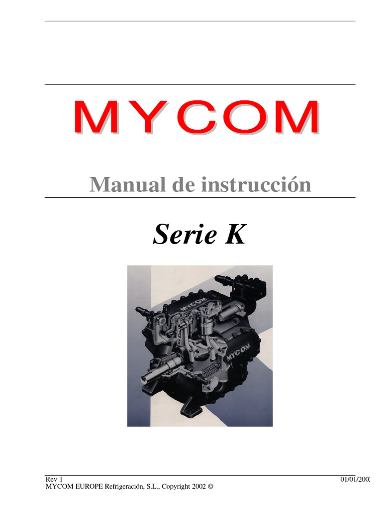 Manual de Mycom | Descargar gratis PDF | Pistón | Arandela (Hardware)