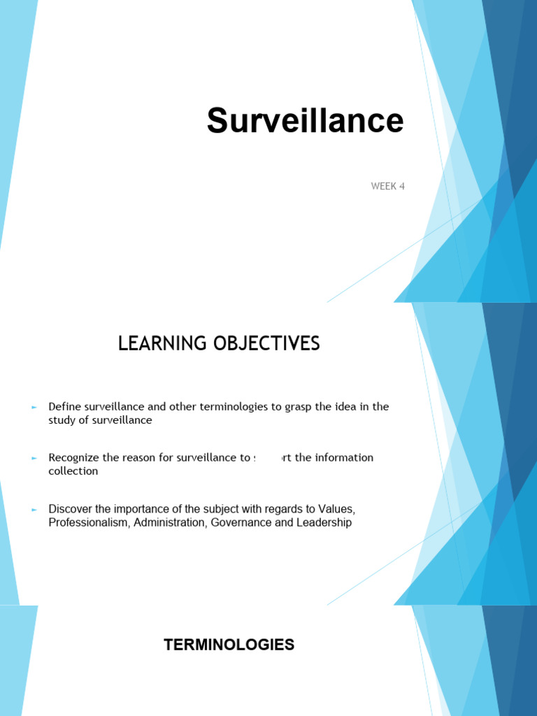 Surveillance (Week 4) | PDF | Surveillance | National Security
