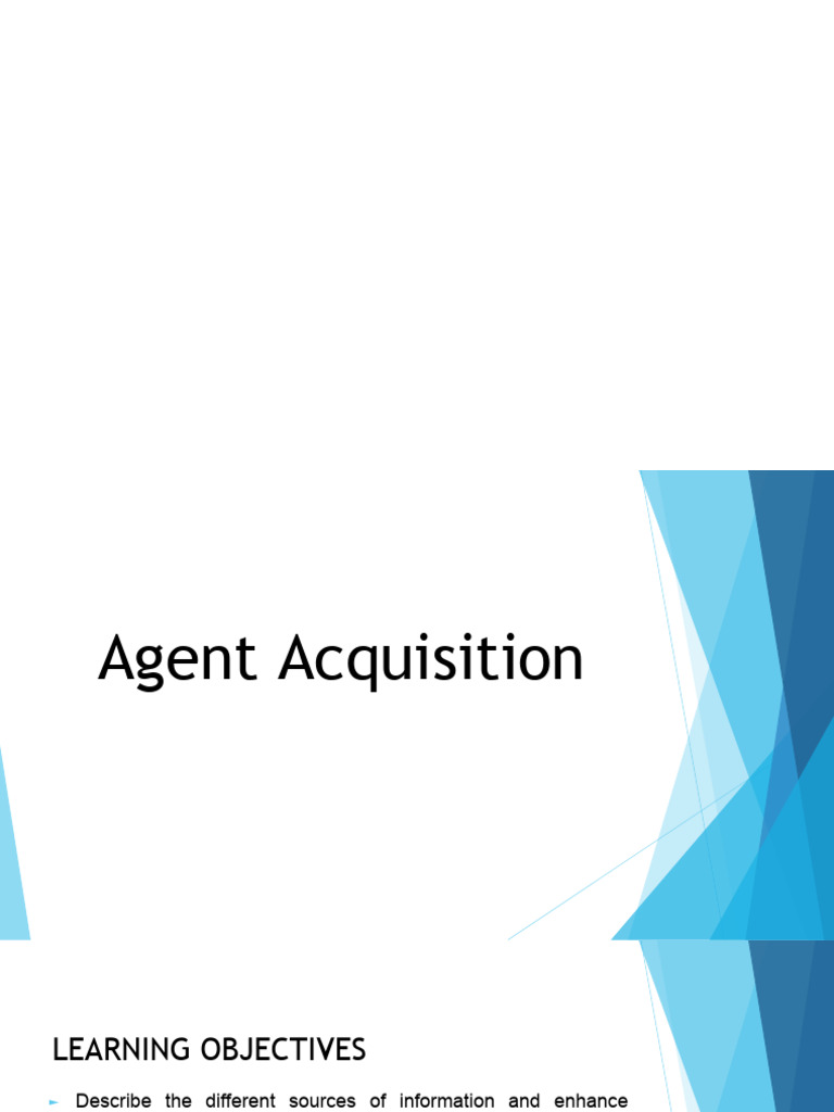 Agent Acquisition | PDF | Information | Recruitment
