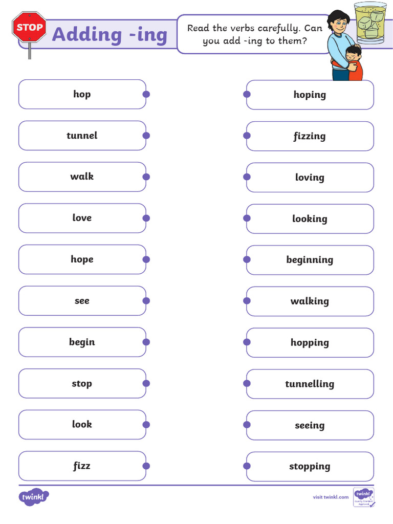 T e 1680163466 Adding Ing Worksheet Ver 2 | PDF