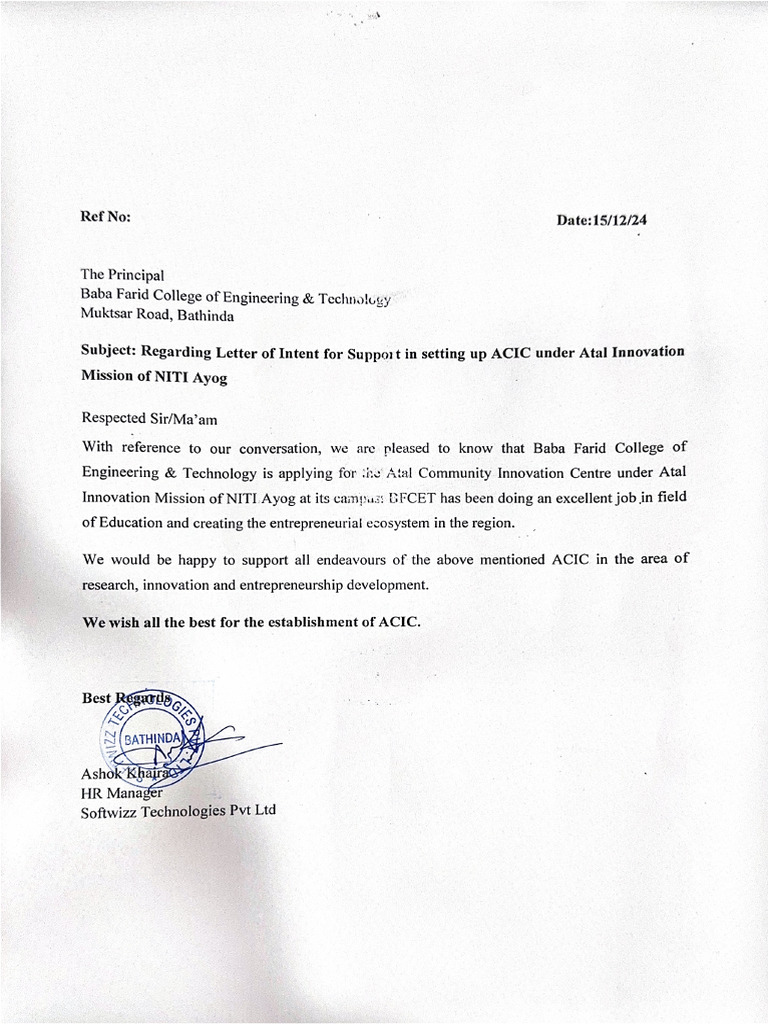 Increment Letter Format | PDF