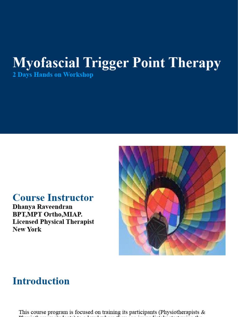 Myofascial Trigger Point Therapy: 2 Days Hands On Workshop | Download ...