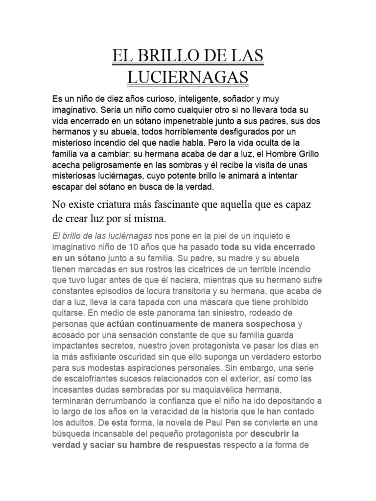 El Brillo de Las Luciernagas | PDF
