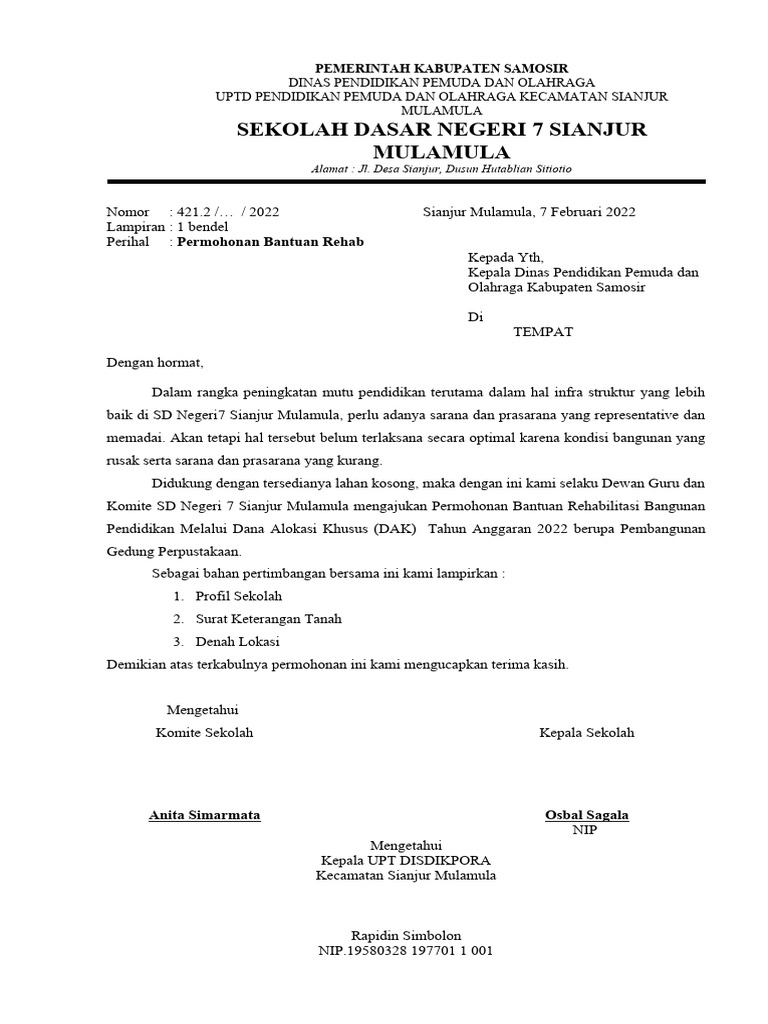 Contoh_Proposal_DAK_Perpustakaan | PDF