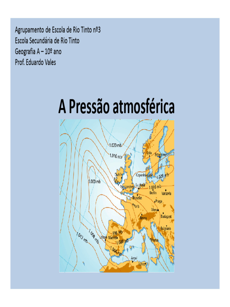 PPT2.a Pressão Atmosférica | PDF | Atmosfera | Ciclone