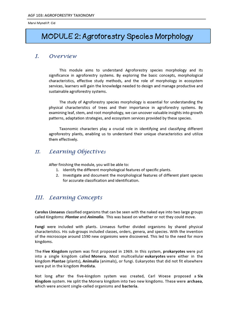 AGF-103_MODULE-2 | PDF | Plants | Botany