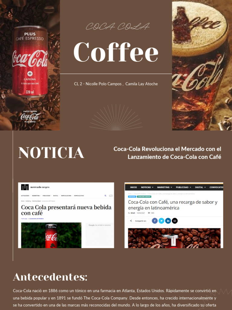 Lanzamiento de Coca-Cola con Café | PDF | Coca Cola | Producto (Negocio)