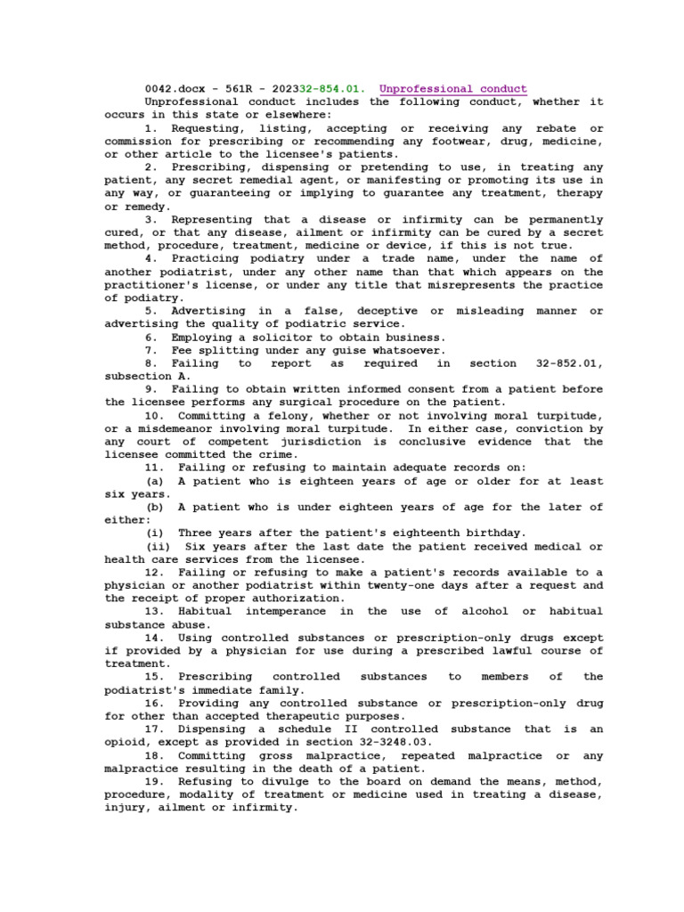 Unprofessional Conduct | PDF | Physician | Justice