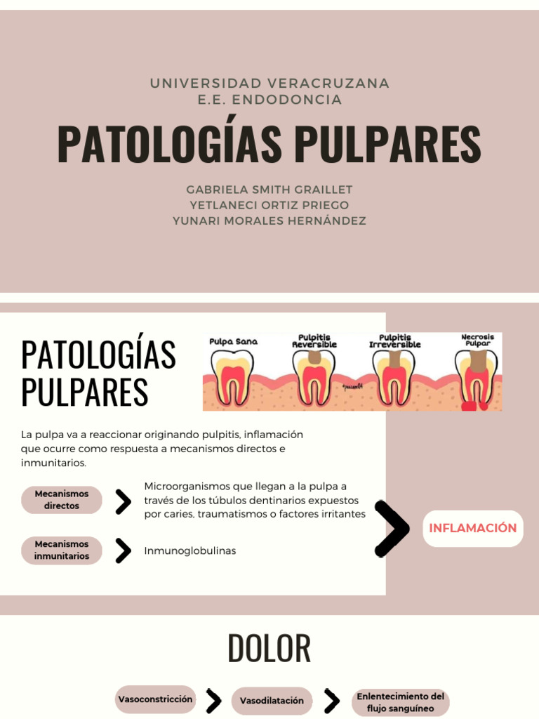 Patologías Pulpares | PDF | Medicina CLINICA | Epidemiología