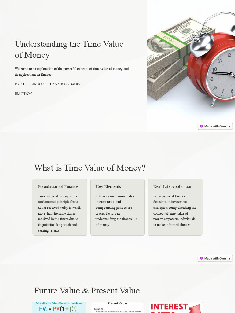 Understanding The Time Value of Money | PDF | Investing | Present Value