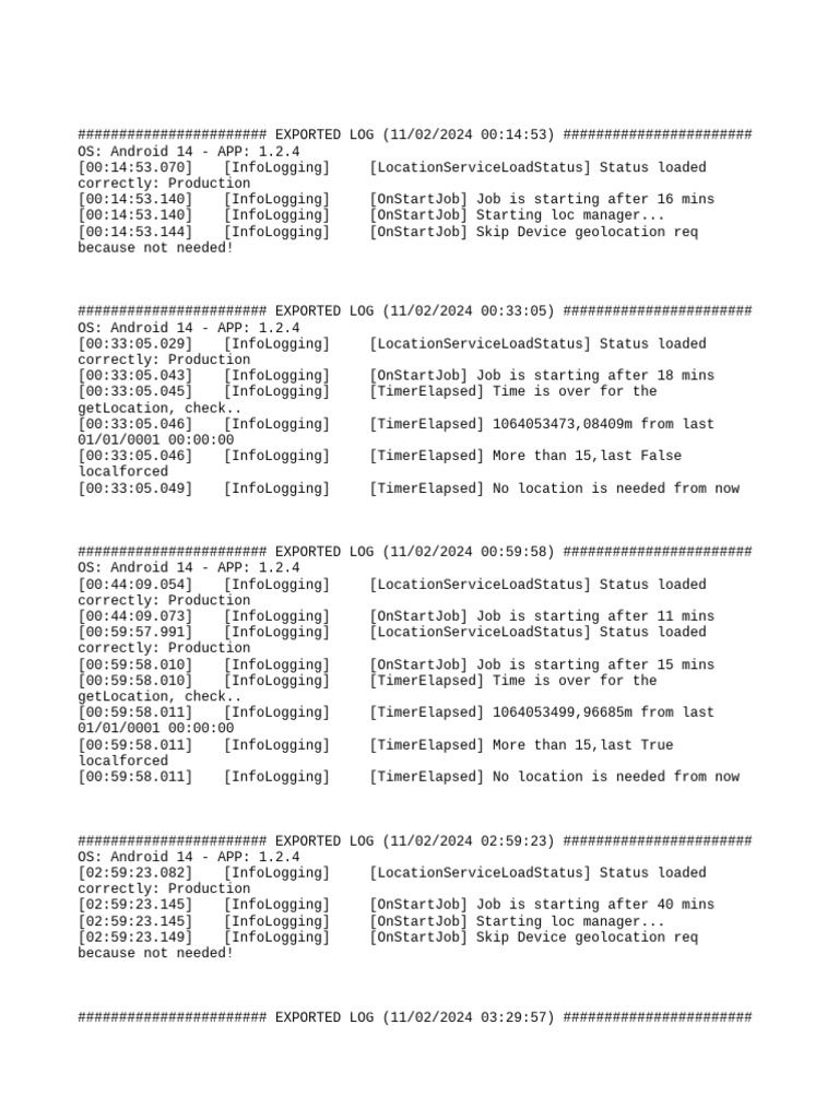 Android 14 Location Service Logs | PDF | Android (Operating System ...