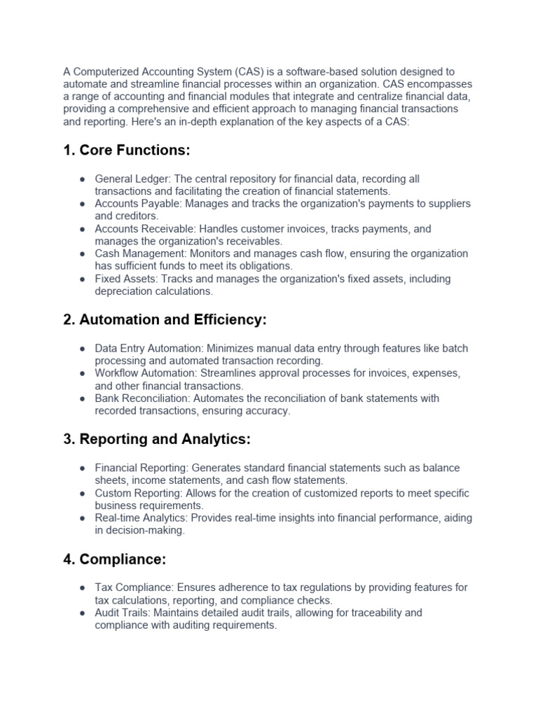 What Is A CAS Advanced | PDF | Business | Finance & Money Management