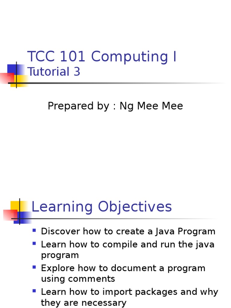 Computing 1 Tutorial 3 | Download Free PDF | Control Flow | Boolean Data Type