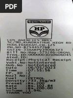 Diesel Receipt from Anuradha Gas Station | PDF