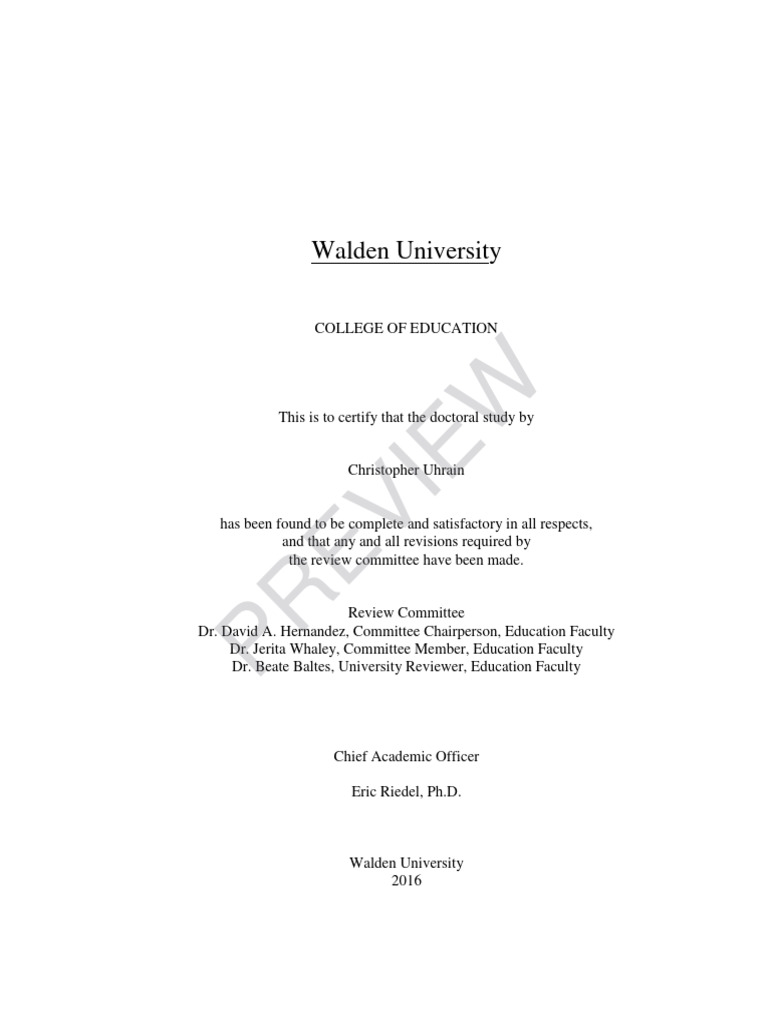 Preview: Walden University | PDF | Teachers