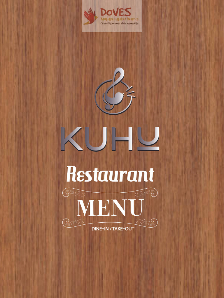 Kuhu Restaurant Revised Menu (Kerala) | PDF | Soup | Curry