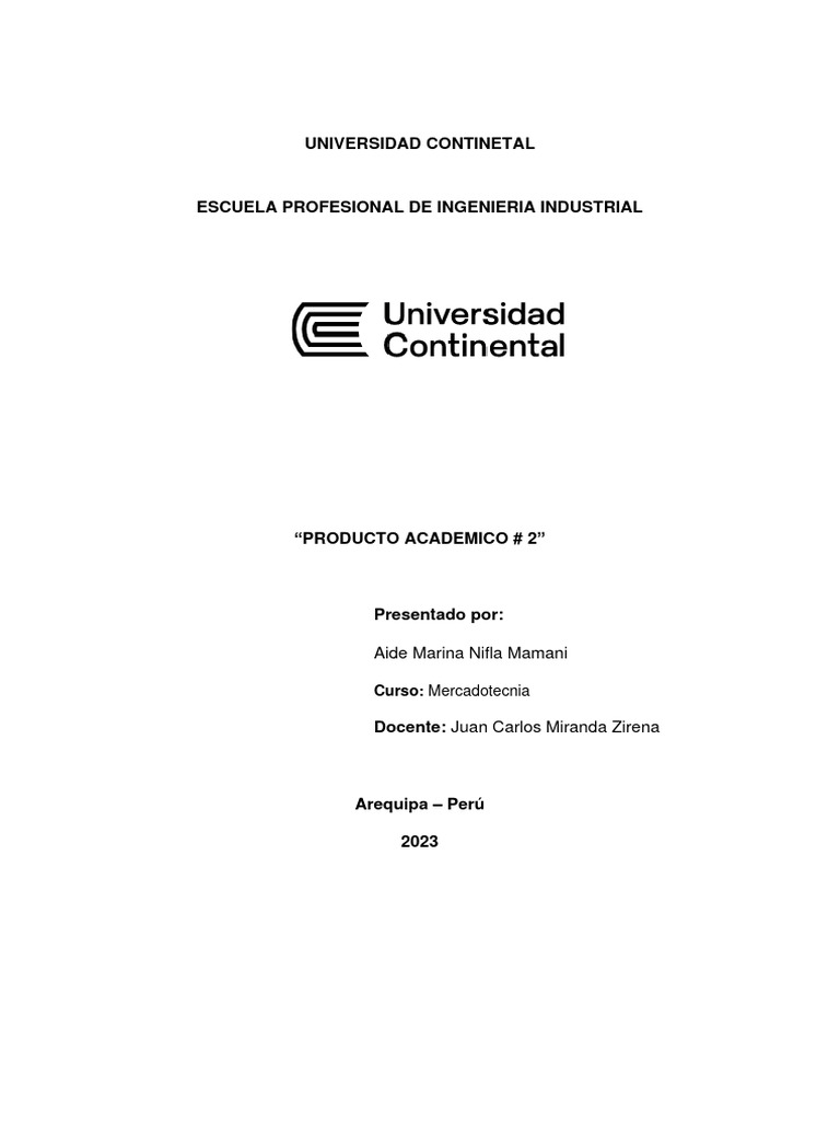 Producto Academico 2 | PDF | Business | Mercado (economía)