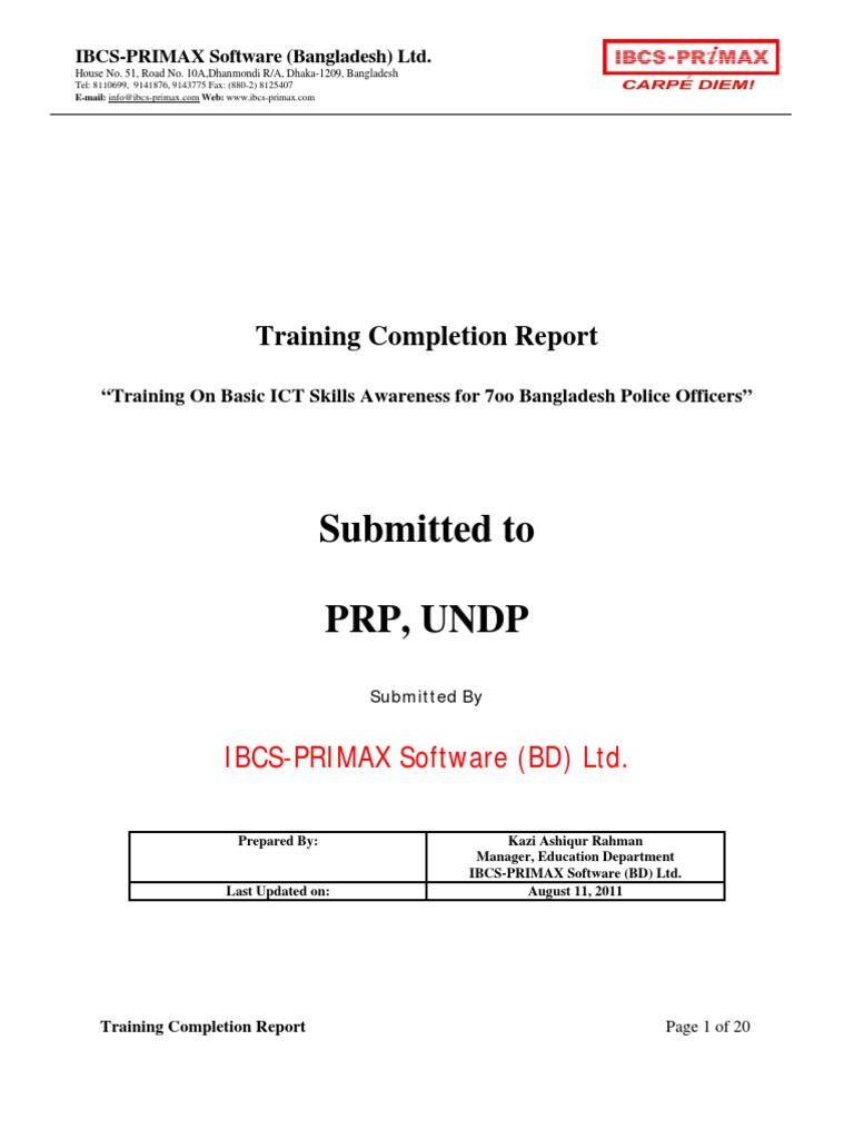 Training Completion Report Updated on 11th_ August Final | Php | Red Hat