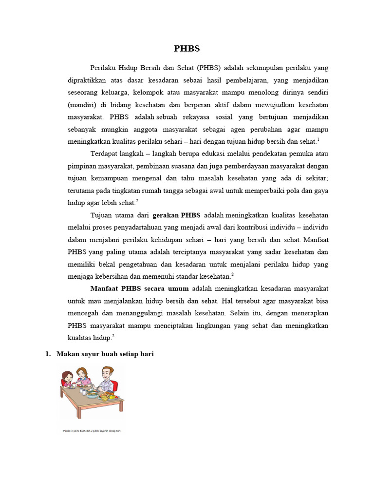 PHBS | PDF