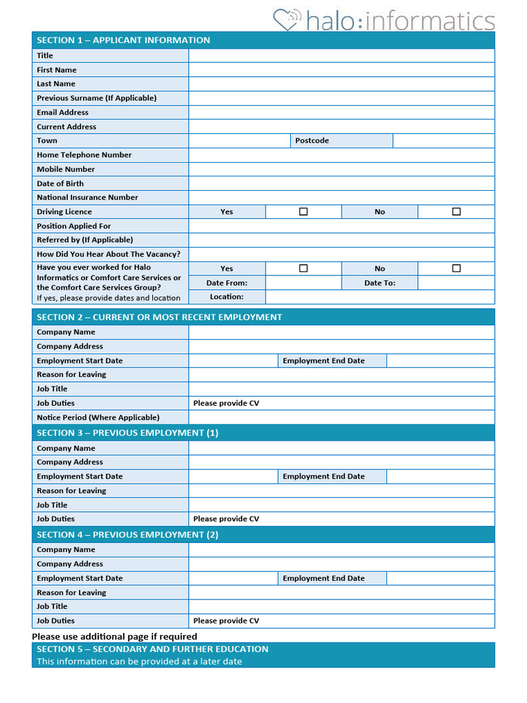 Halo - Application Form | PDF | Justice | Crime & Violence