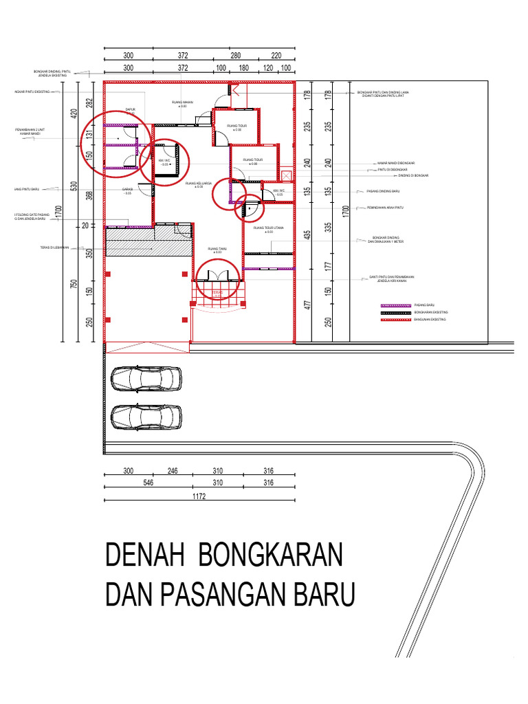 DENAH BONGKAR DAN PASANG BARU RUMAH PAK SITINJAK-Model | PDF