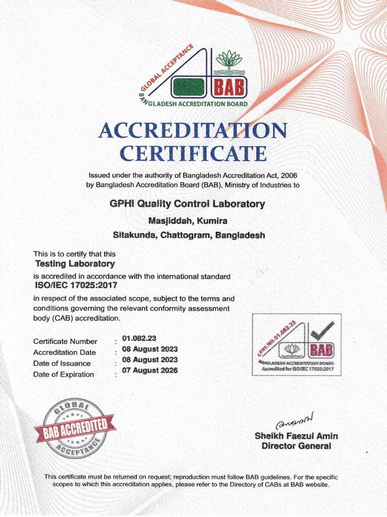 BAB Accreditation Certificate Sample | PDF