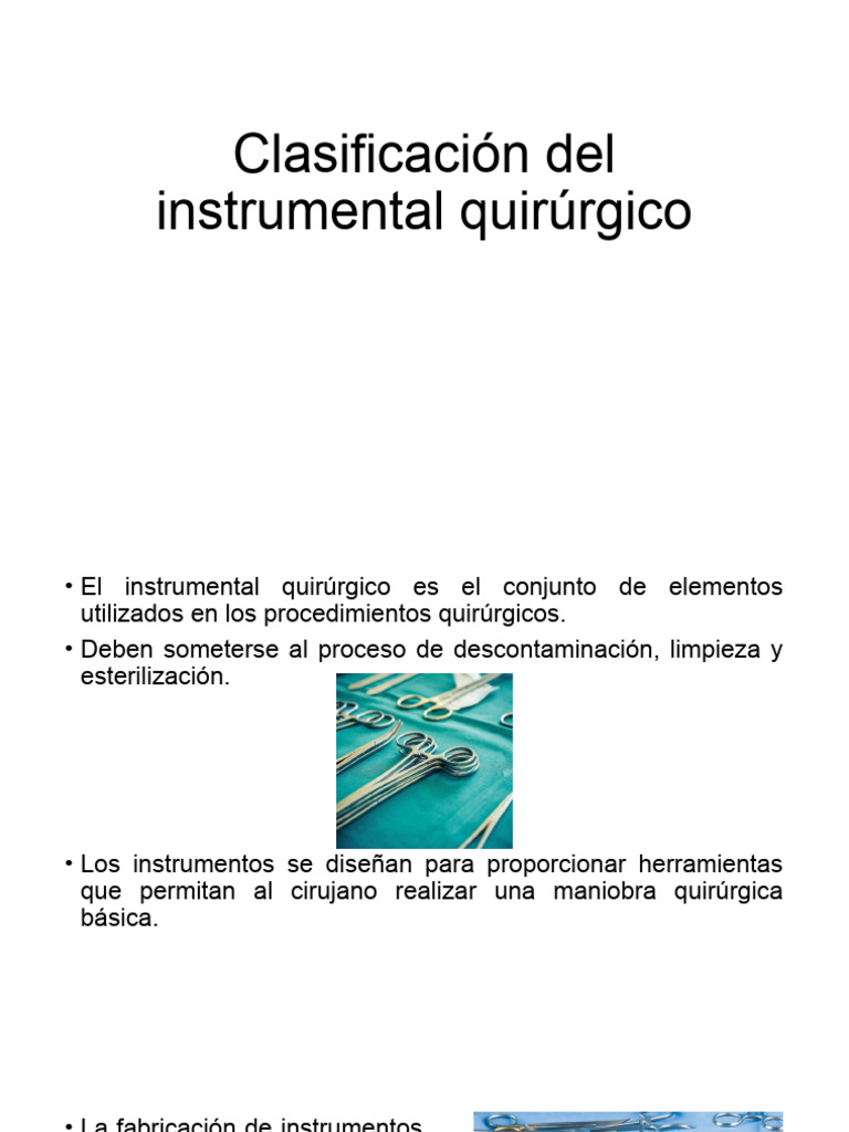 Clasificación del Instrumental Quirúrgico | PDF | Acero | Acero inoxidable