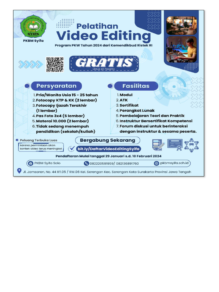 Cetak Flyer Video Editing | PDF