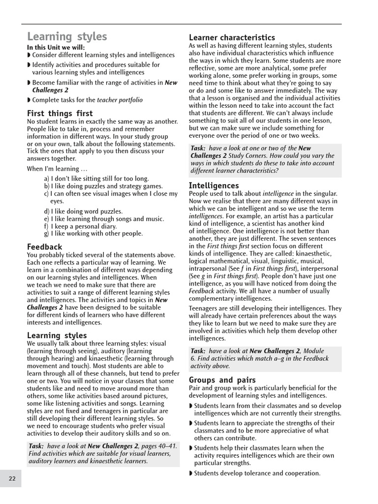 Learning Styles | PDF | Learning Styles | Learning