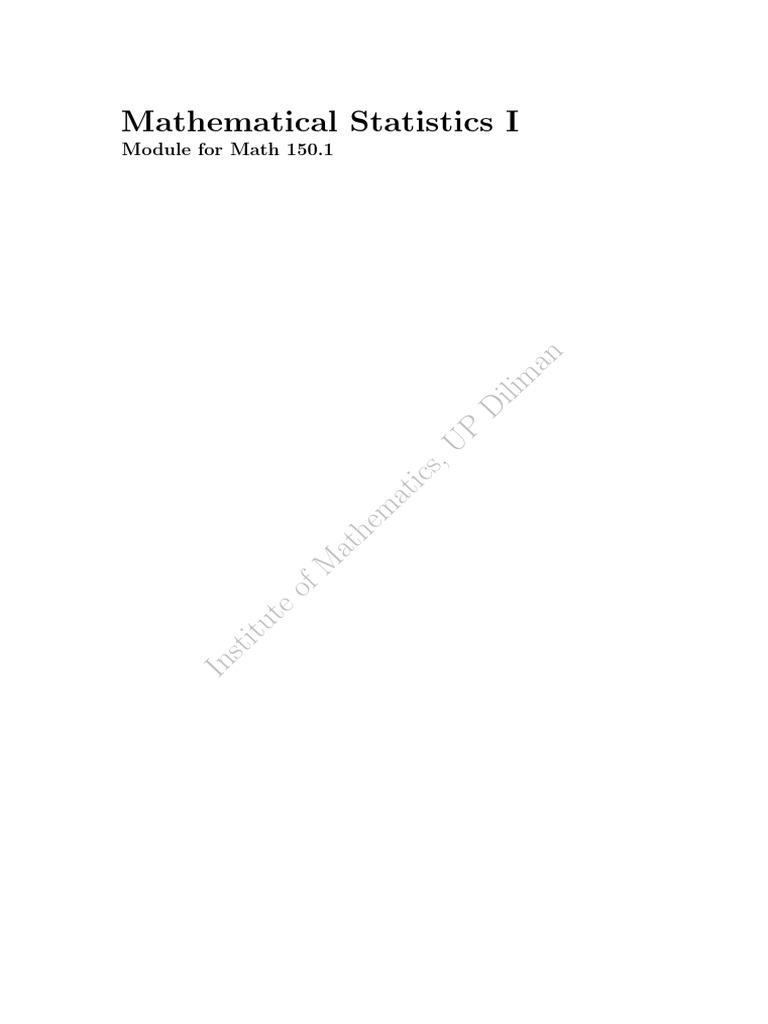 Joint Distributions in Mathematical Statistics | PDF | Probability Distribution | Probability ...
