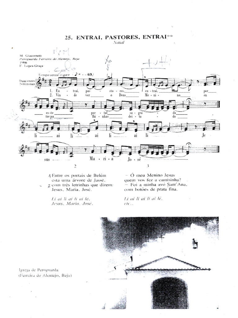 Entrai, pastores, entrai - M. Giacometti e F. Lopes-Graça | PDF