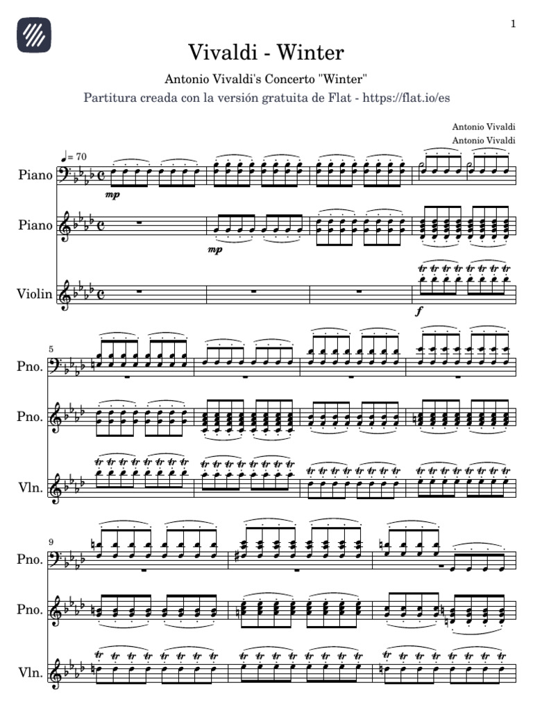 Vivaldi - Winter | PDF