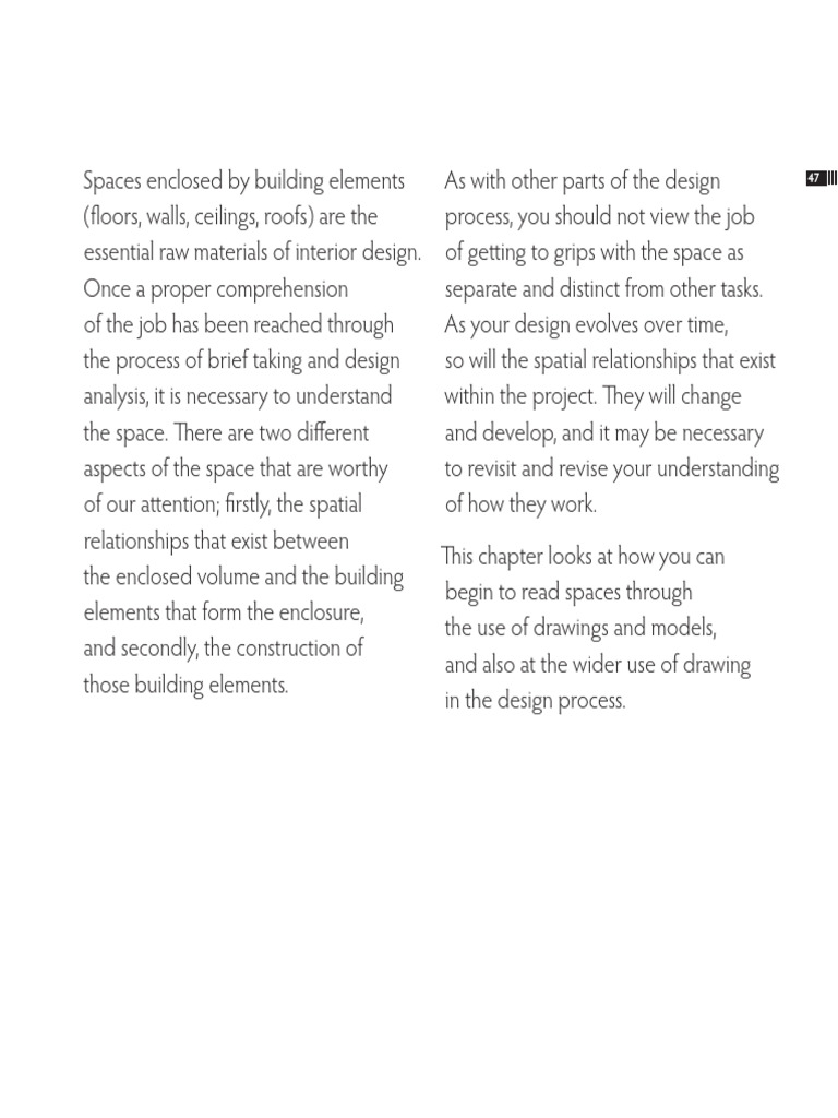 The Fundamentals Of Interior Design 48 58 Pdf Space Technical Drawing