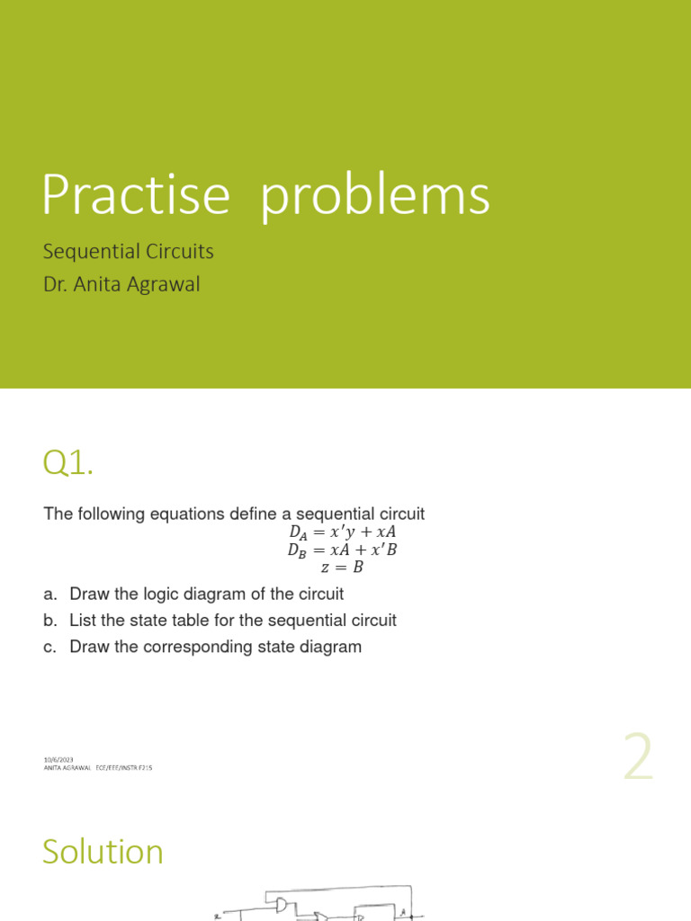 Practise Problems For Sequential Circuits | PDF | Teaching Methods & Materials