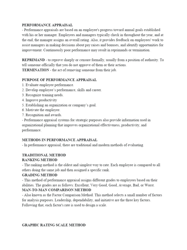 Performance Appraisal | Download Free PDF | Performance Appraisal ...