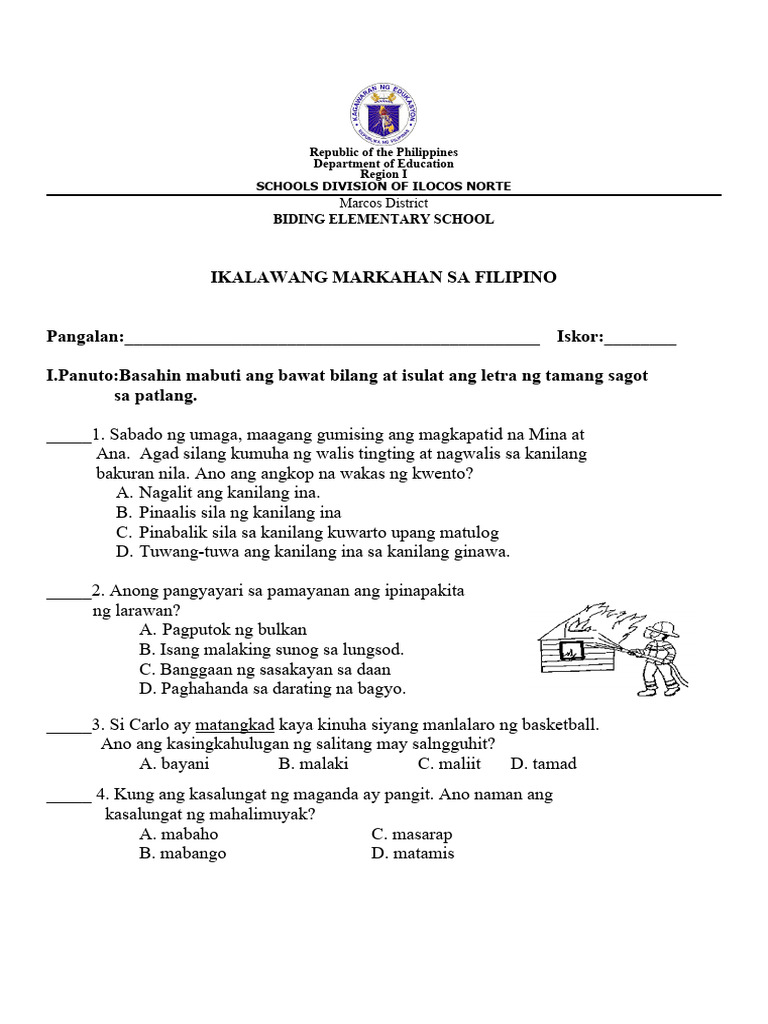Q2 Periodical Test Filipino SY 2023 2024 | PDF