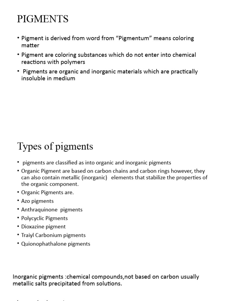 Pigments | PDF