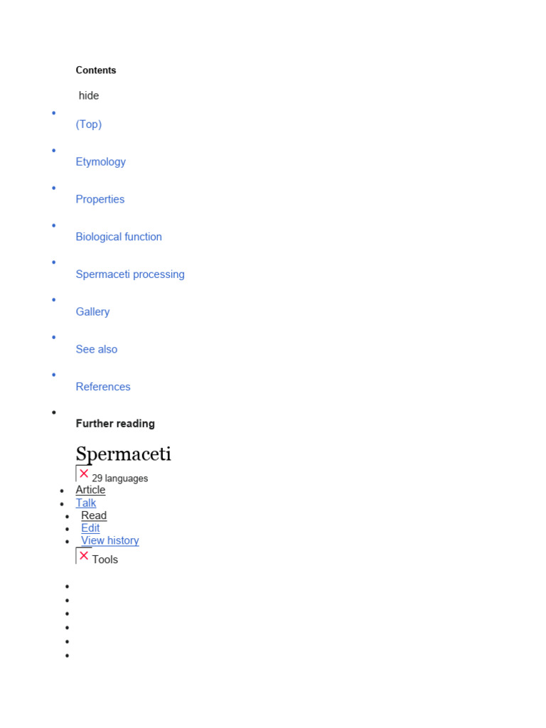 Uses and Processing of Spermaceti | PDF | Cetaceans | Whales