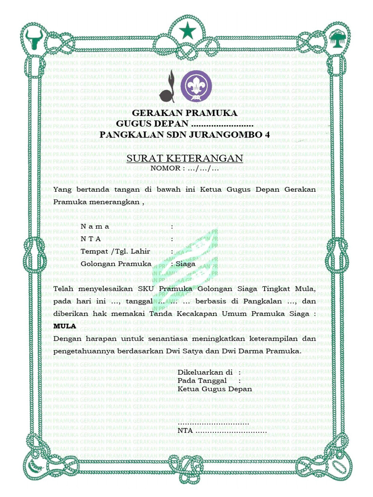 Surat Lulus Sku | PDF