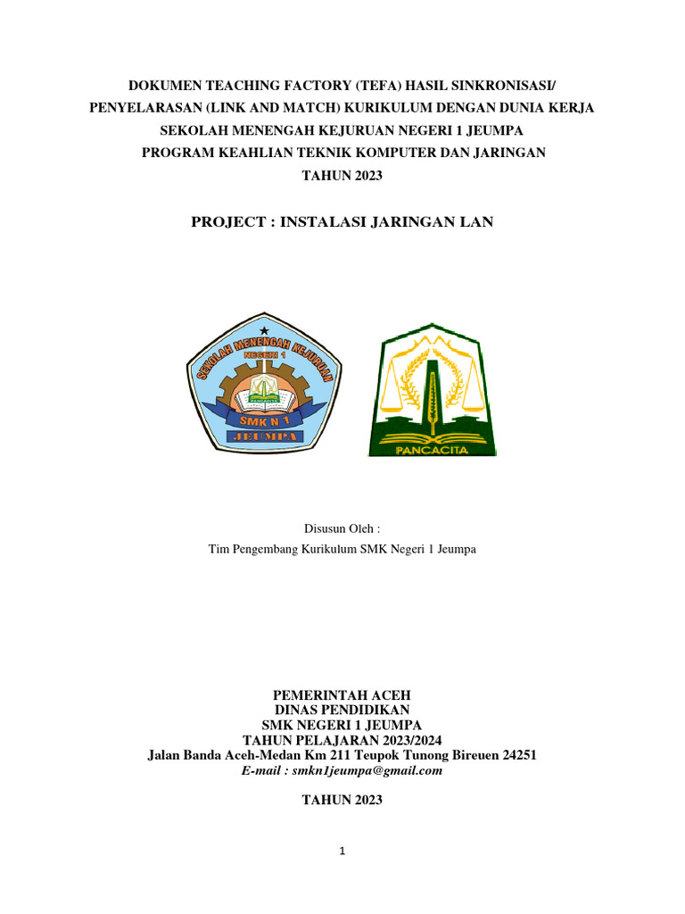 Dok TEFA TKJ 2023 | PDF | Bisnis