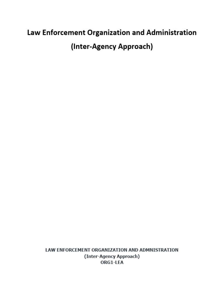 Law Enforcement Organization and Administration | PDF | Police | Sheriff