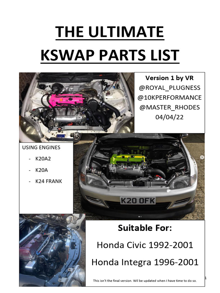 Kswap Parts v1 | PDF | Turbocharger | Throttle