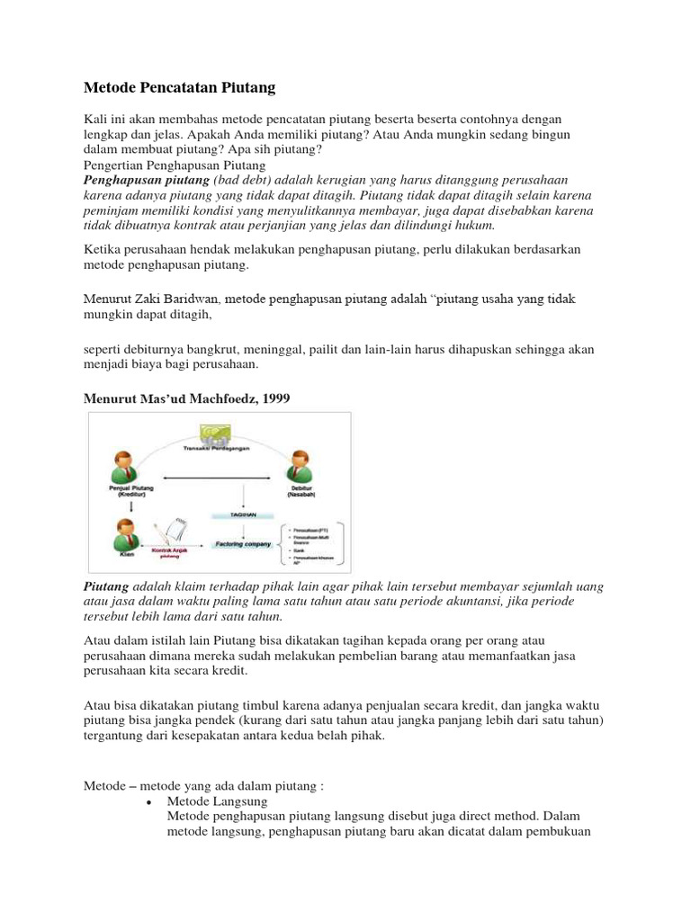 Metode Pencatatan Piutang | PDF