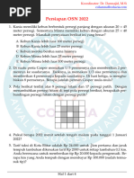 Soal Osn MTK SD Tahun 2025 Plus Kunci Jawaban | PDF