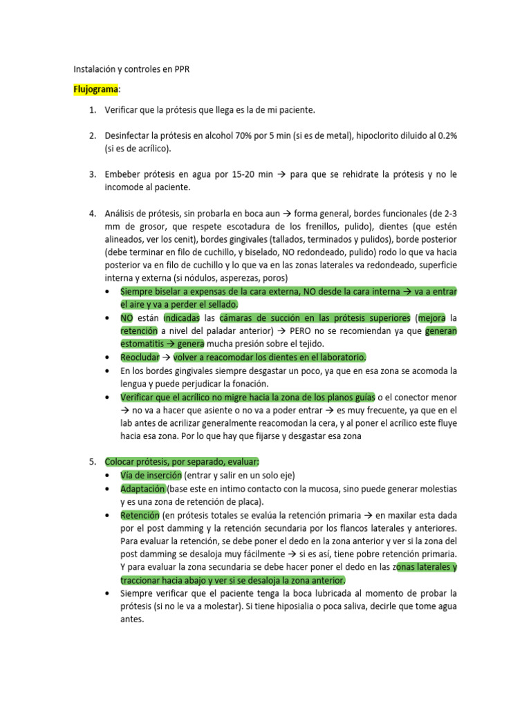 Instalación y Controles en PPR | PDF | Dentadura postiza | Ramas de ...